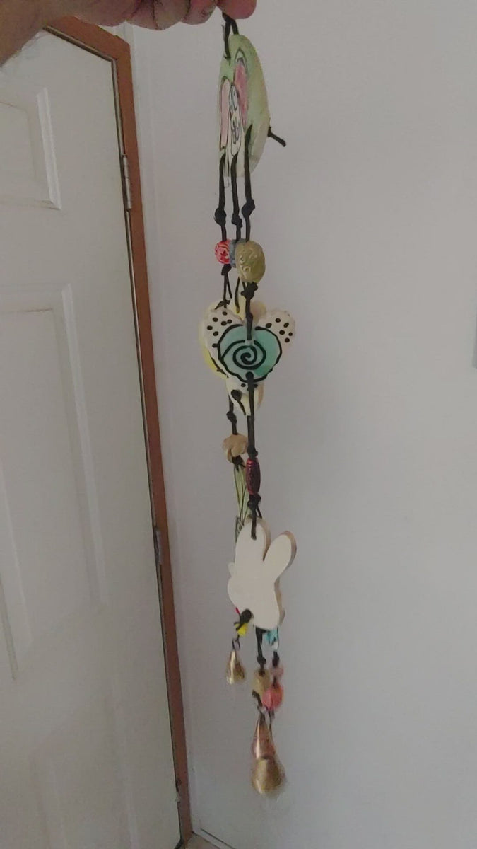 Ceramic Bunny Wind Chime – Bunny Guy Creations